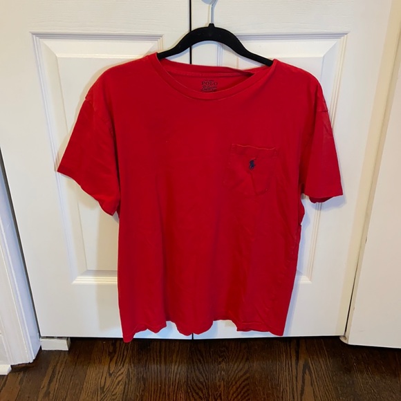 Polo Ralph Lauren | Shirts | Polo By Ralph Lauren Red Pocket Tshirt ...